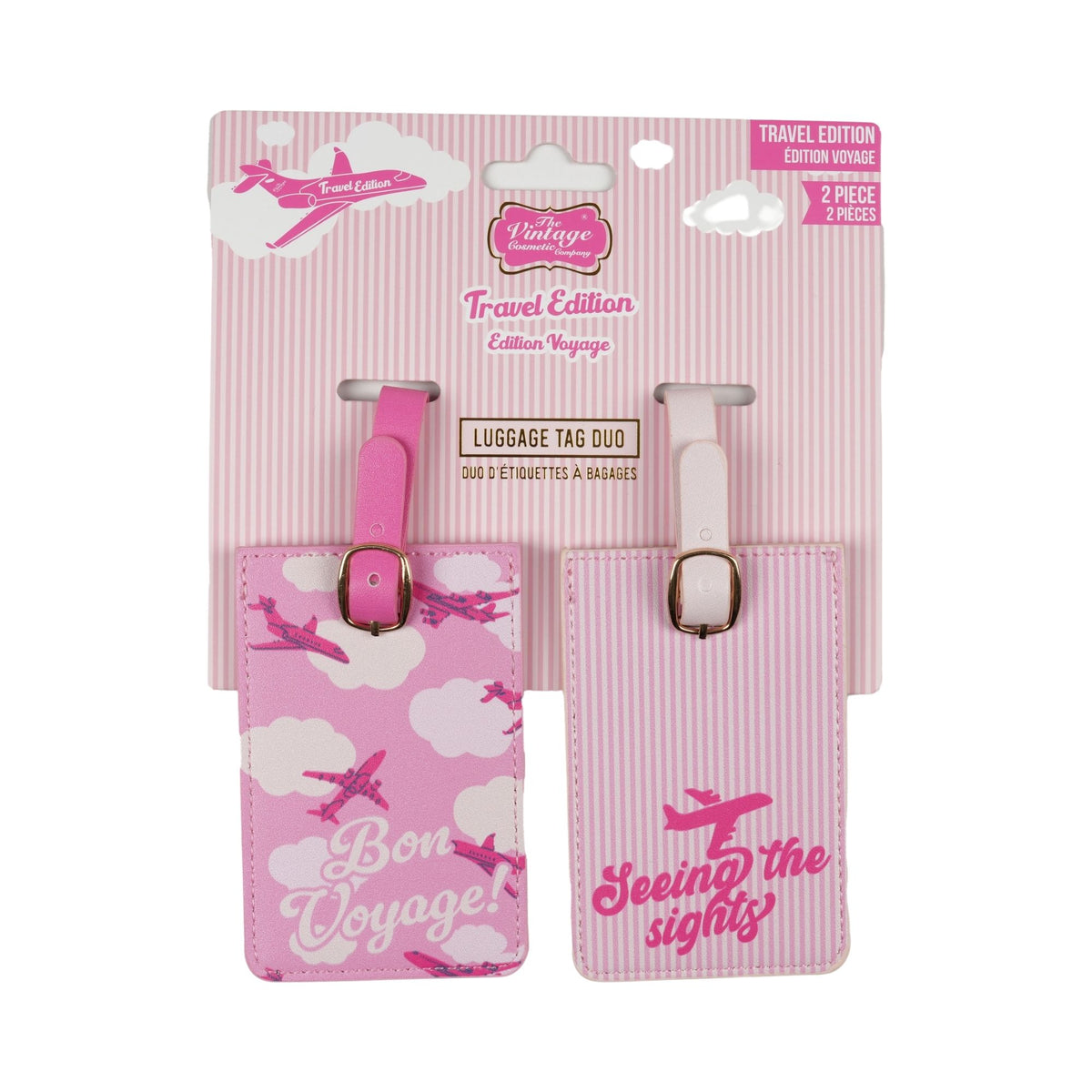 Vintage Luggage Tag Duo | The Vintage Cosmetic Company